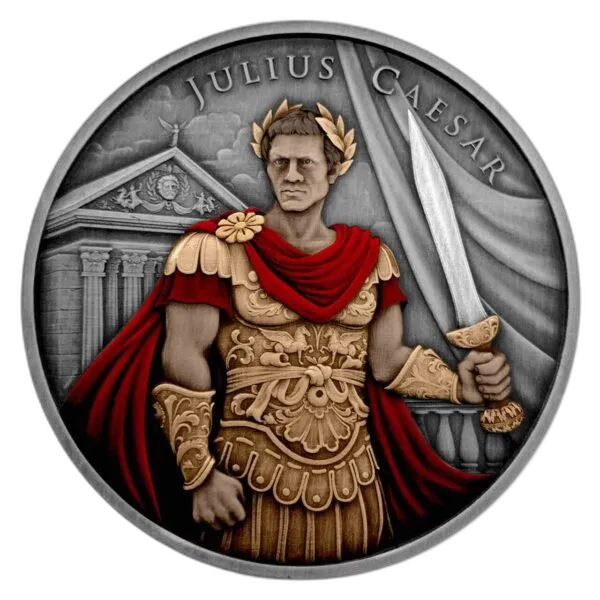 Legendary Warriors Julius Caesar Antique Color 1 uncja srebra | NumiTracker